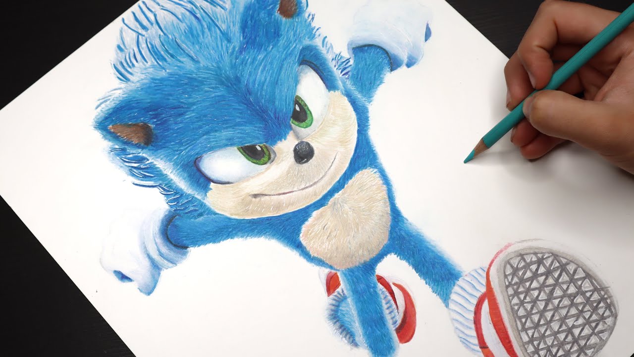 Drawing Sonic The Hedgehog - (2020) Movie | Sina ART - YouTube