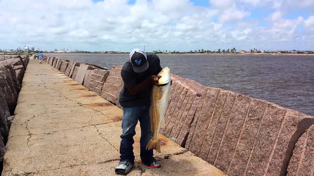 Surfside jetty redfish - YouTube