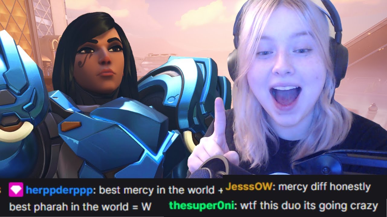 RANK 1 MERCY and RANK 1 PHARAH Vs PRO OVERWATCH PLAYERS Ft. (Yznsa ...
