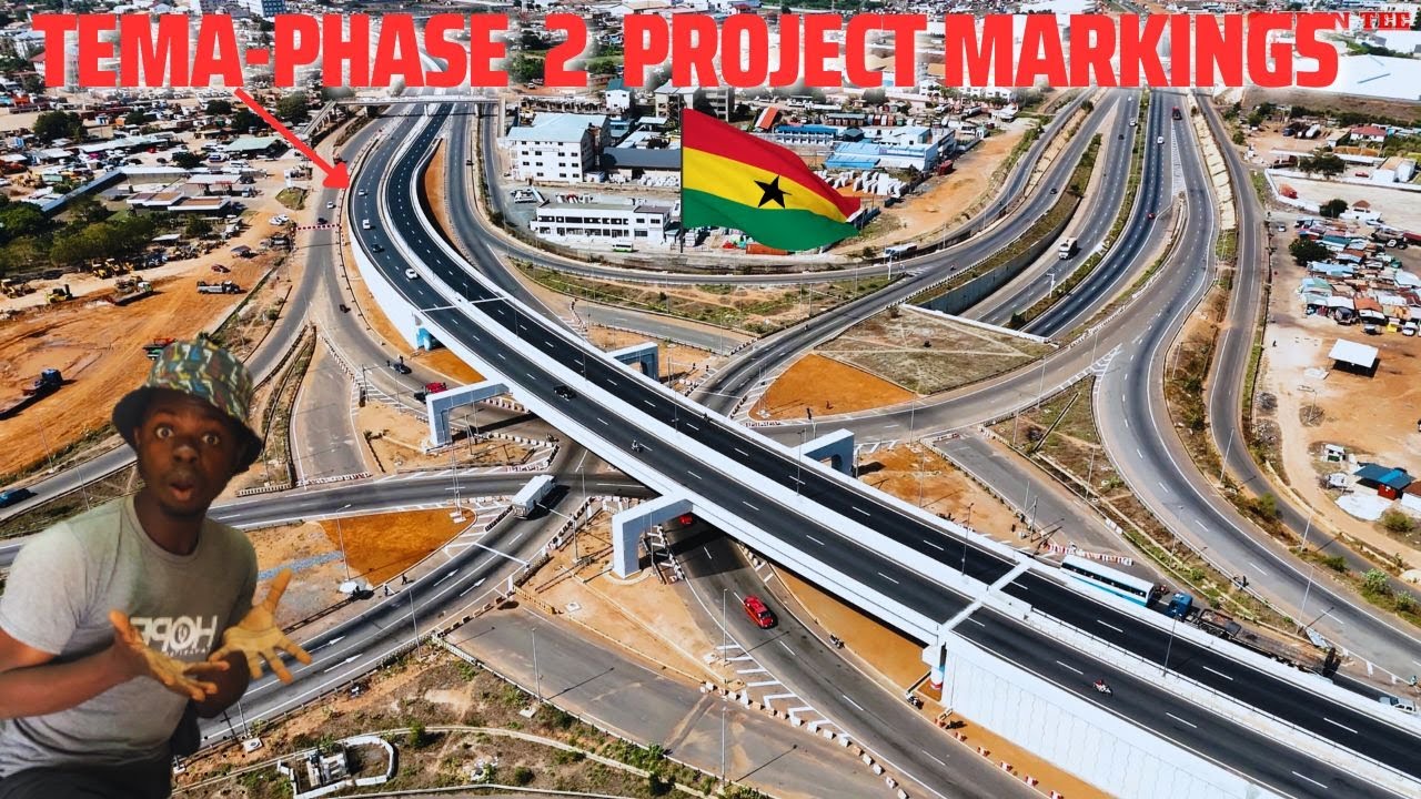 The Markings of this Completed Phase 2 of Tema Roundabout Project - YouTube