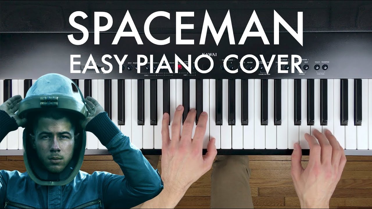 Nick Jonas - Spaceman | Easy Piano Cover - YouTube