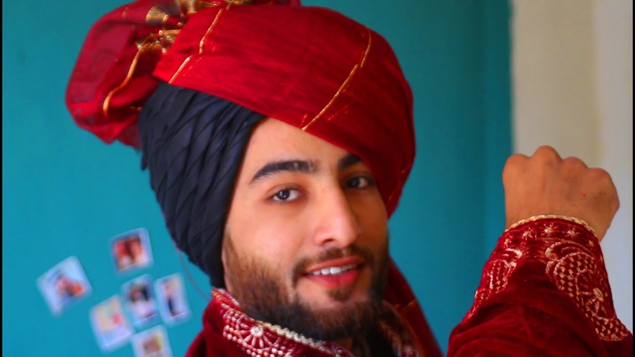 How To Tie Turban for SHADI Punjabi Look wedding Turban Desi Groom ...