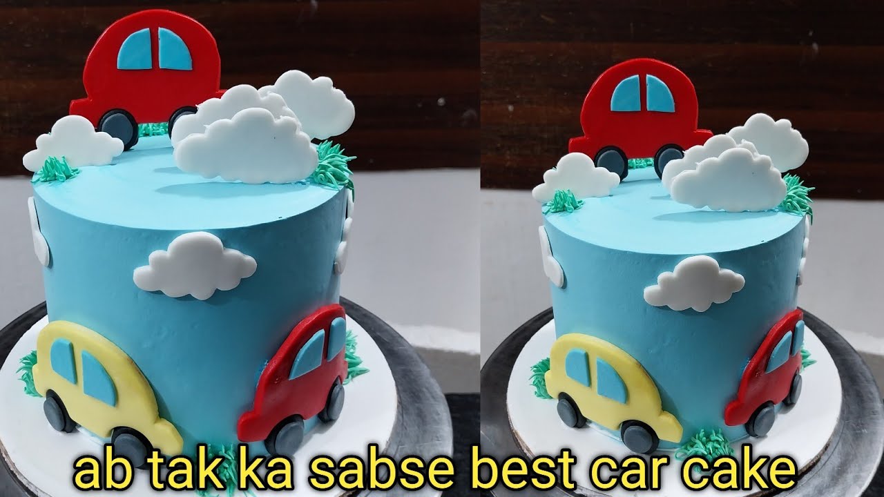 Best Car Theme cake decorating ideas || easy fondant car cake ...