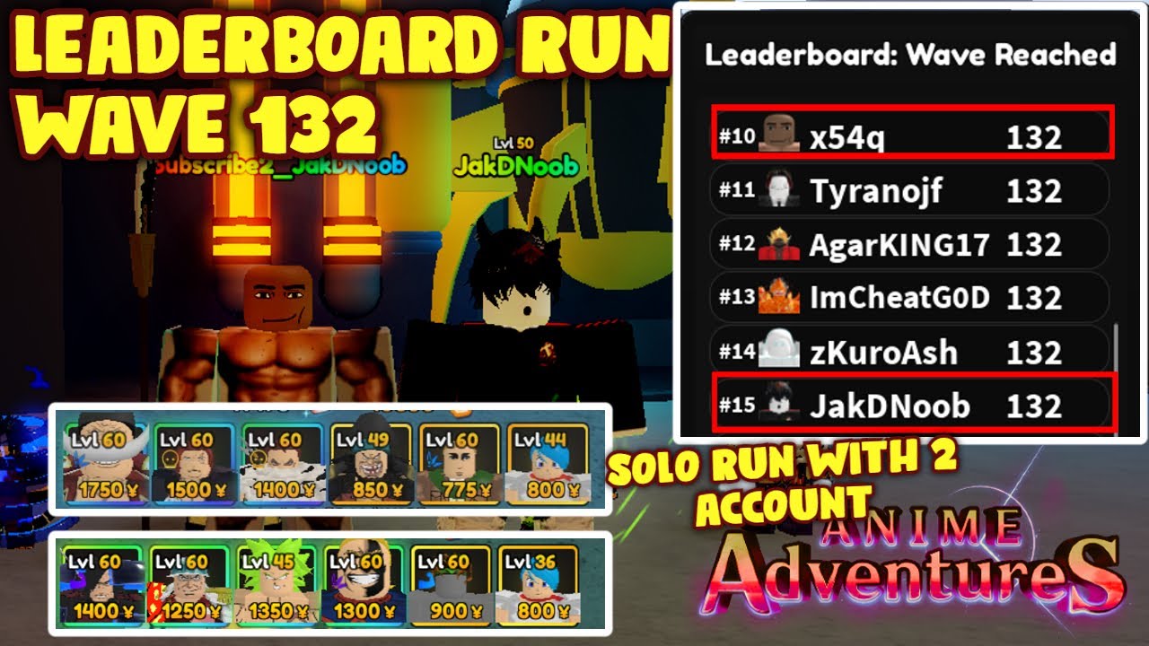 I HIT NAMEK LEADERBOARD *WAVE 132* WITH MY 2 ACCOUNT IN ANIME ...