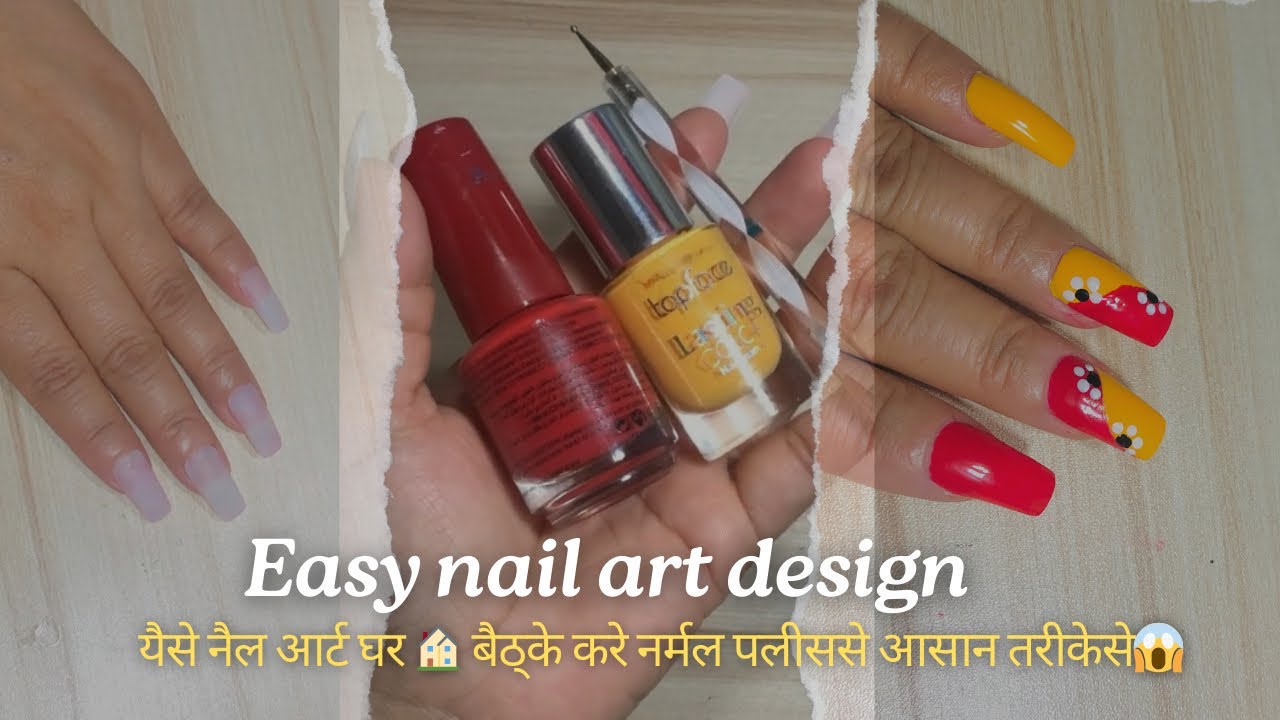 Easy Nail Art Design At Home With Normal Polish💅| Nail Art Design 2025 ...