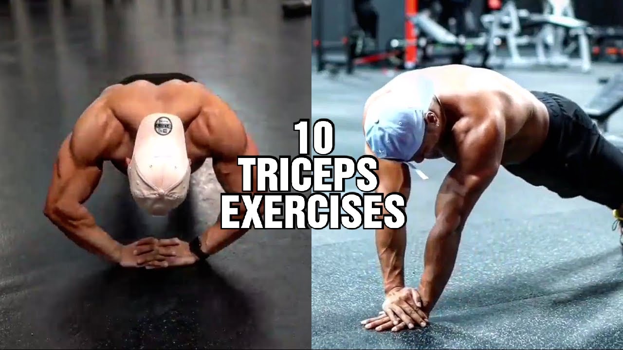 10 TRICEPS EXERCISES - BODYWEIGHT WORKOUT - YouTube
