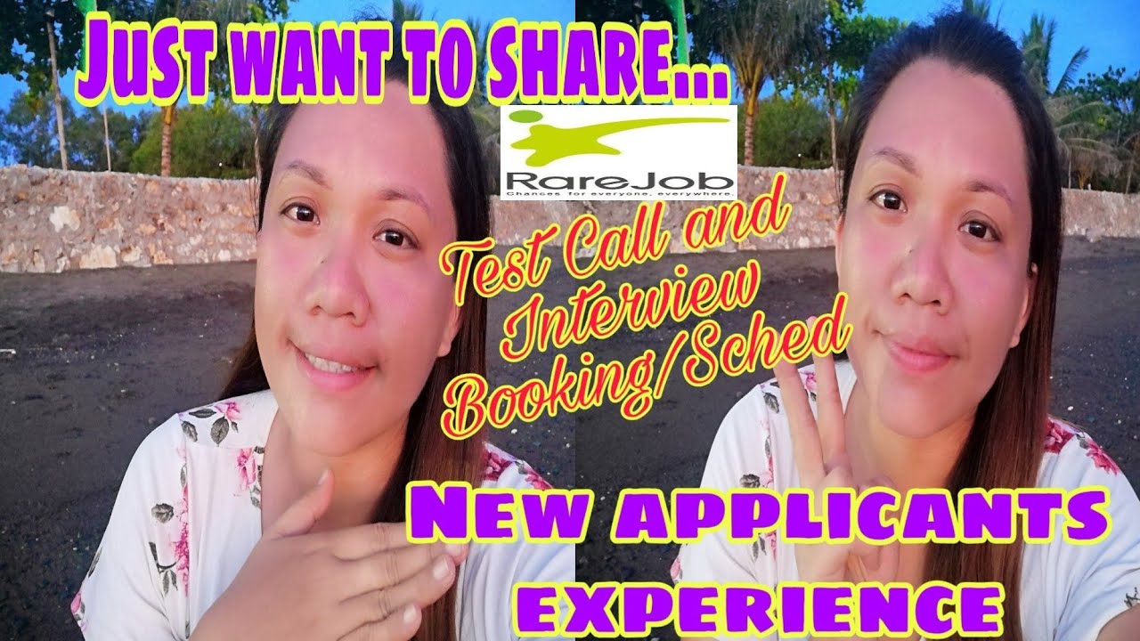 Update about the test call and interview booking/sched in RareJob! ️ ...