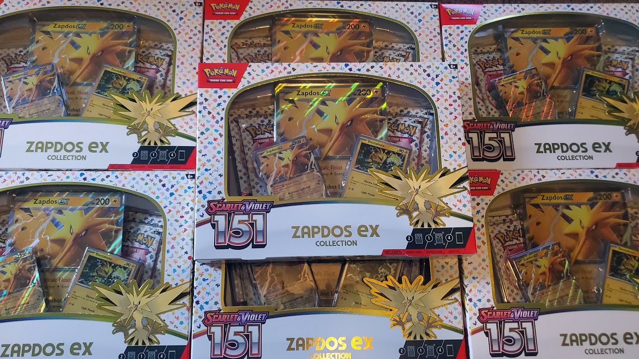 Pokemon TCG 151 opening 5x Zapdos EX Collection boxes - YouTube