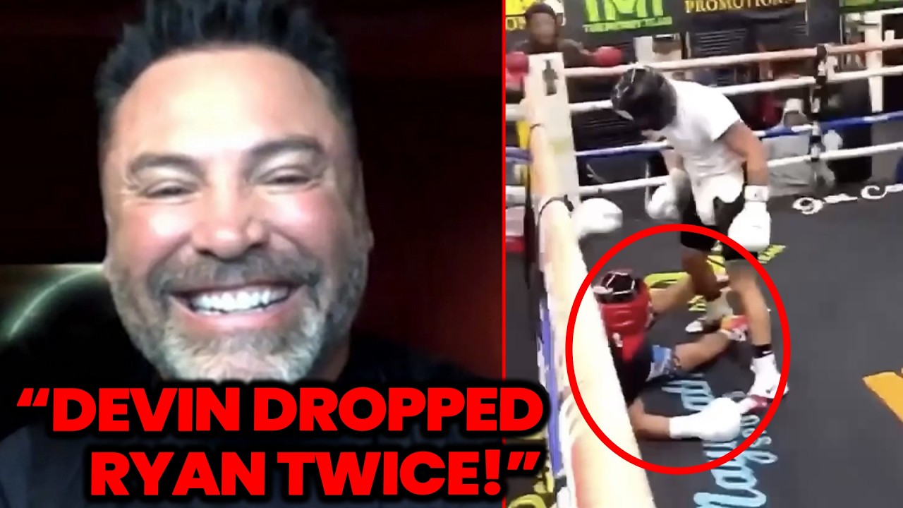 Oscar DE LA HOYA JOINED DEVIN HANEY AND LEAKS NEW SHOCKING SPARRING FOOTAGE DEVIN HANey vs ryan ...