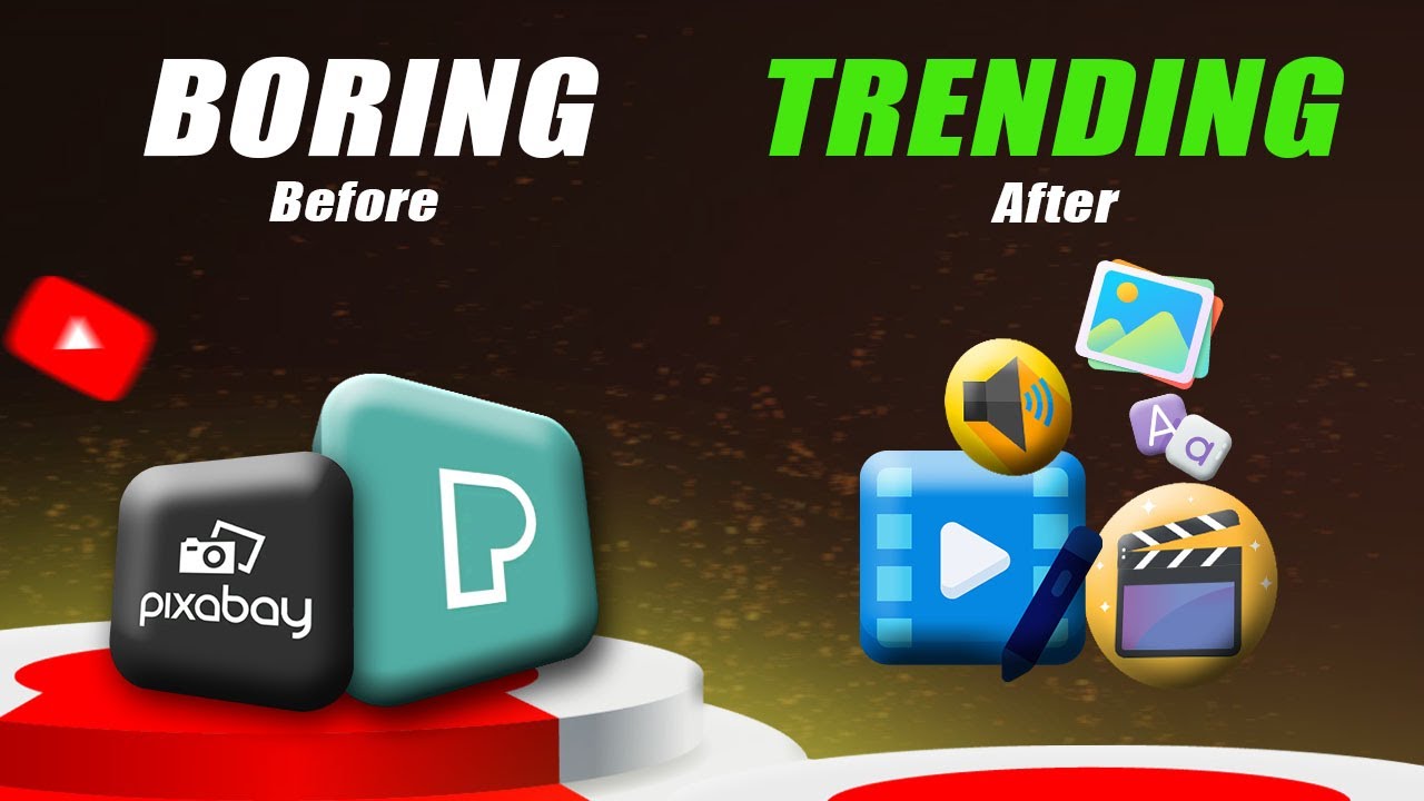 Quick way to Get HIGH-QAULITY Free Editing Materials for YouTube Videos! - YouTube