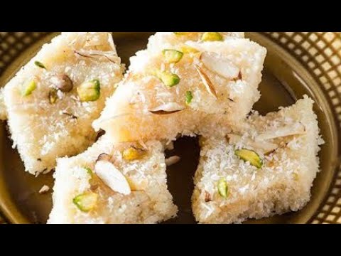 Coconut Barfi recipe in Hindi | नारियल की बर्फी | kobbari mithai recipe ...