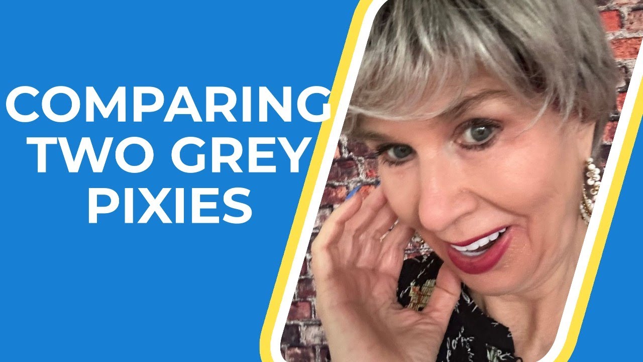Comparing Two Grey Pixie Wigs/Spiky or Voluminous? #wigs - YouTube