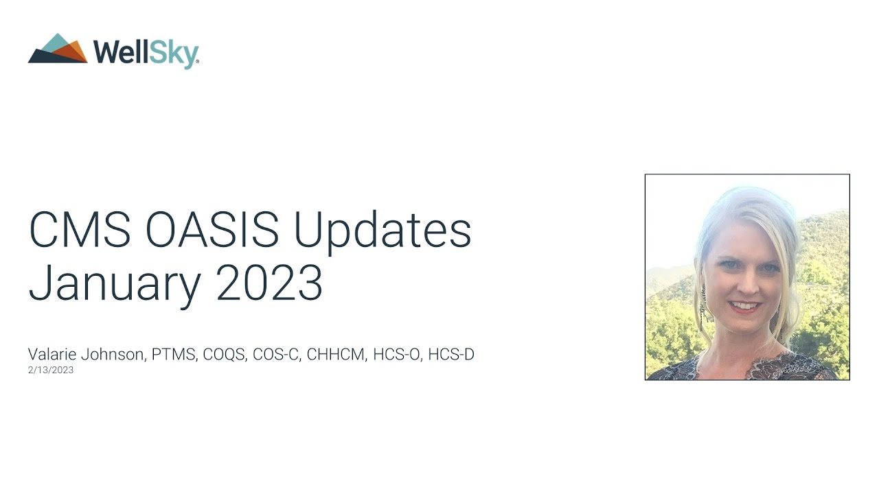 CMS OASIS Updates - January 2023 - YouTube