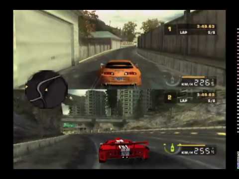 Need for Speed Most Wanted - 2 player split screen Toyota Supra vs Ford ...
