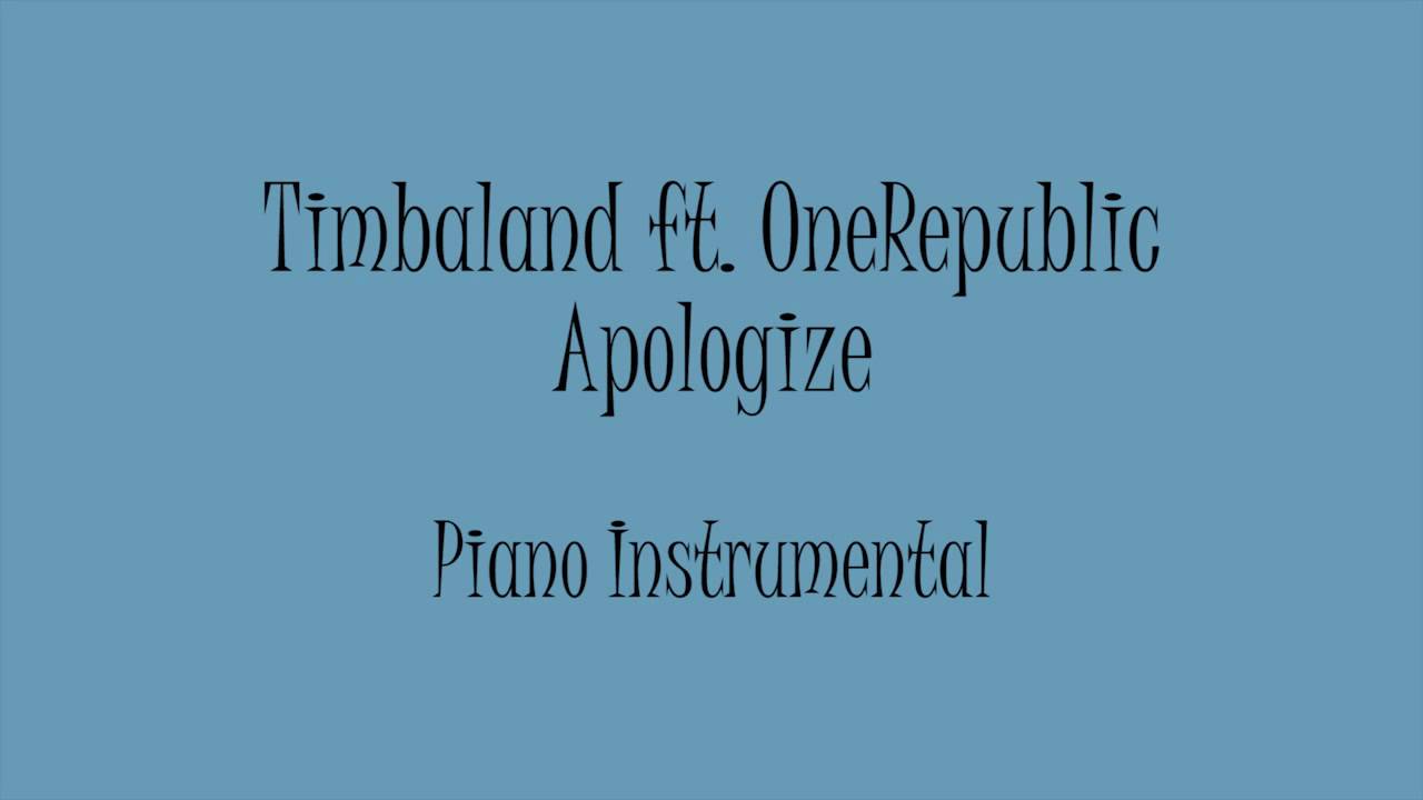 Timbaland ft. OneRepublic - Apologize (Piano Instrumental) Karaoke ...