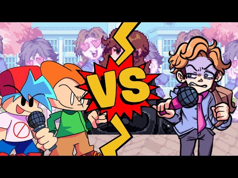M.U.G.E.N. Battles | Boyfriend/Pico vs Senpai - YouTube