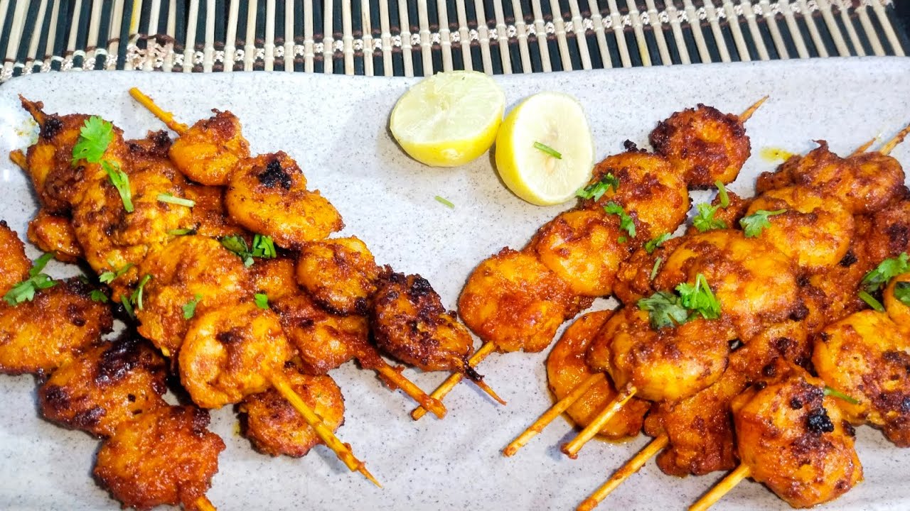 Tandoori Jhinga Fry Recipe | तंदूरी झींगा | Tandoori Prawns Tikka ...