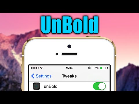 UnBold - iOS 8 Jailbreak Cydia Tweak - YouTube