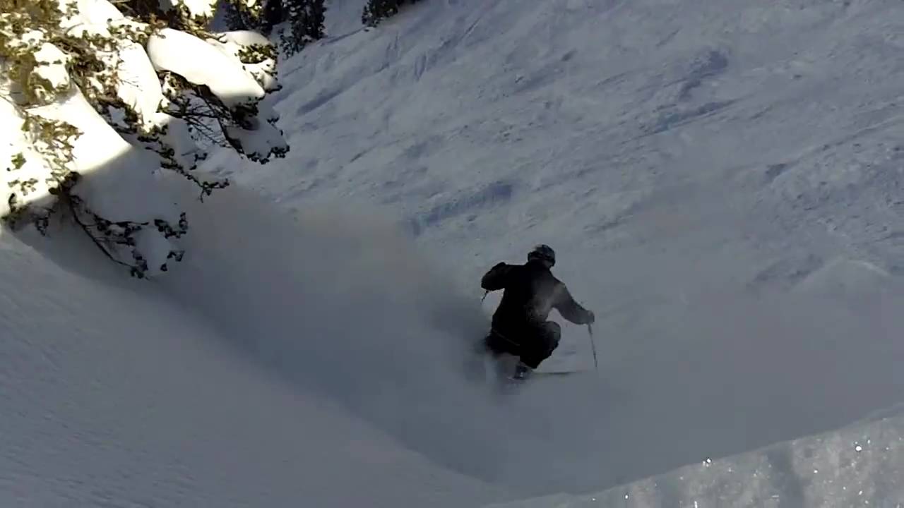 Ski Turn on High Rustler Alta, Utah - YouTube