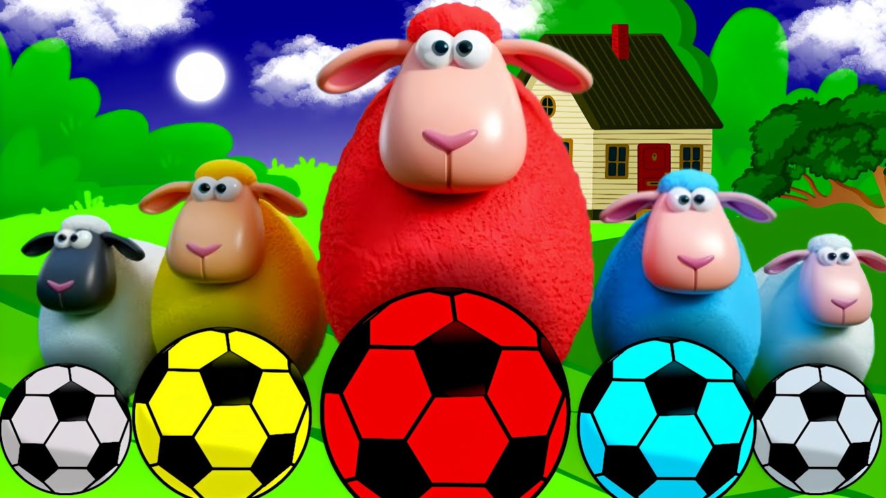 Color Balls Song! | Five Little Sheep Went Out One Day | New Five ...