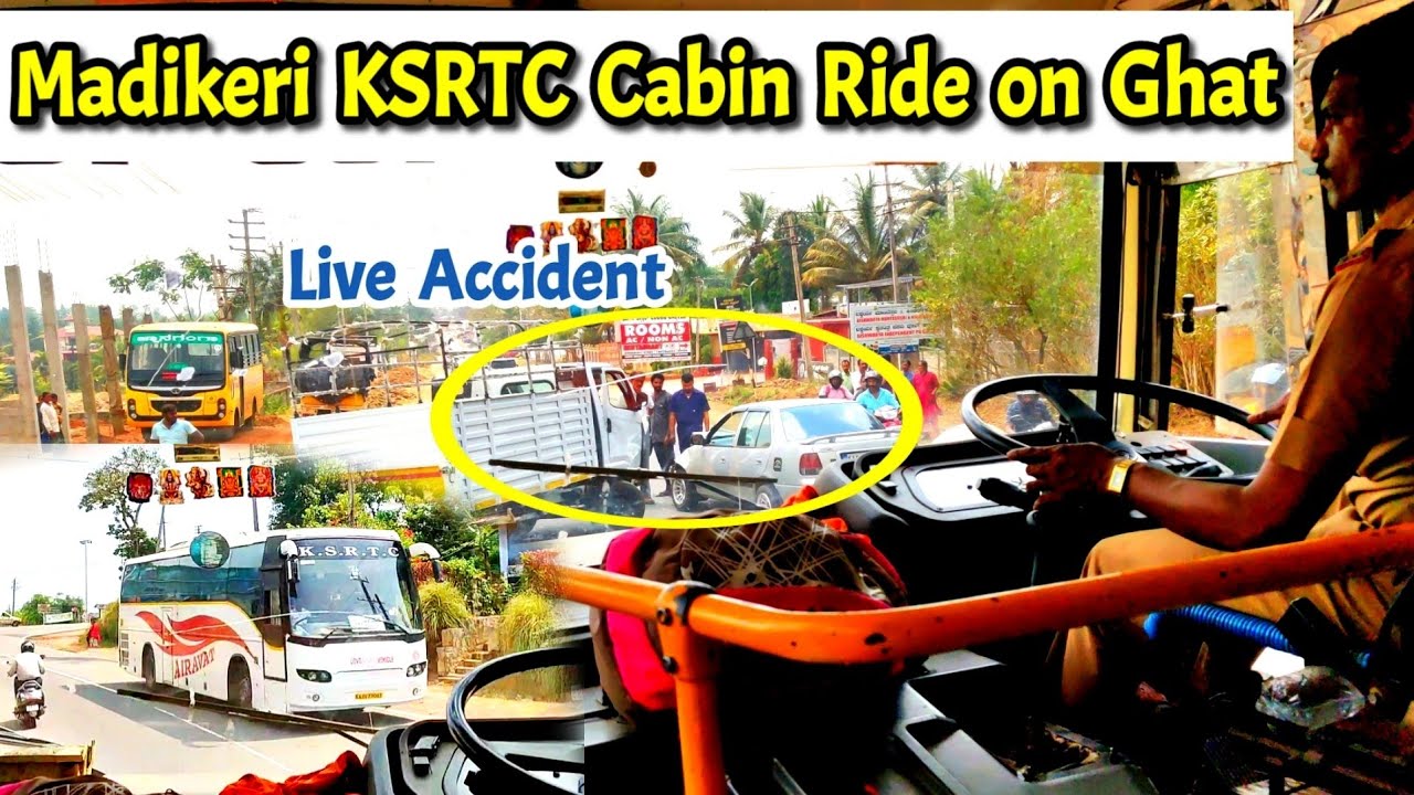 KSRTC Sarige Driving on Ghat to Madikeri | Accident #bus #volvo # ...