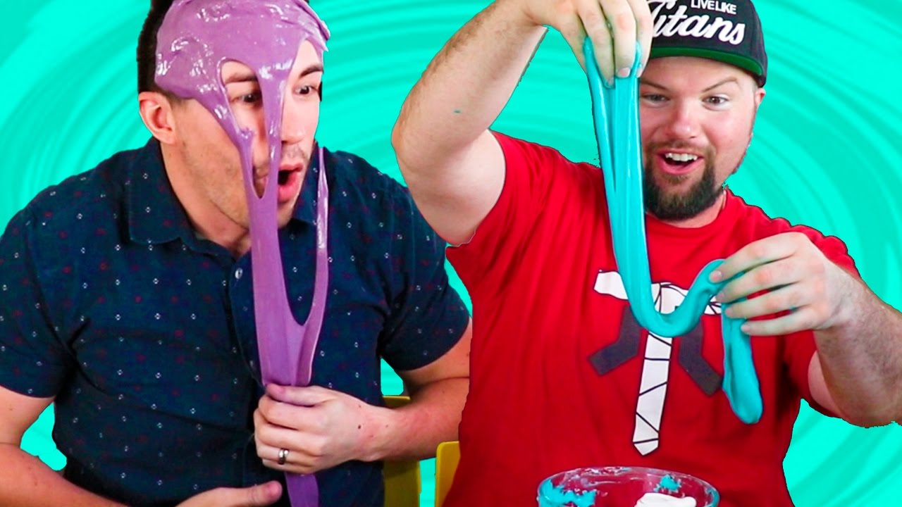 Men Try Making Slime for the First Time - YouTube