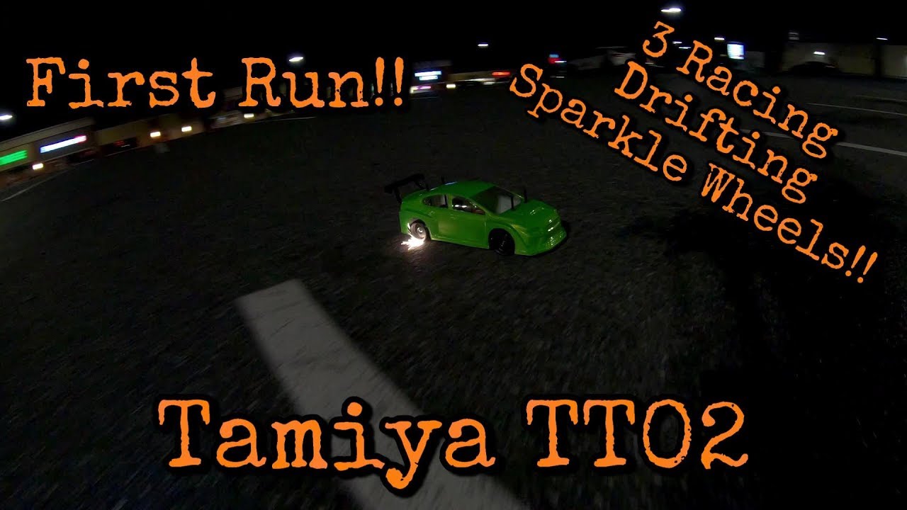 First Run with Tamiya TT02 with 3 Racing Drifting Sparkle Wheels!! (In ...