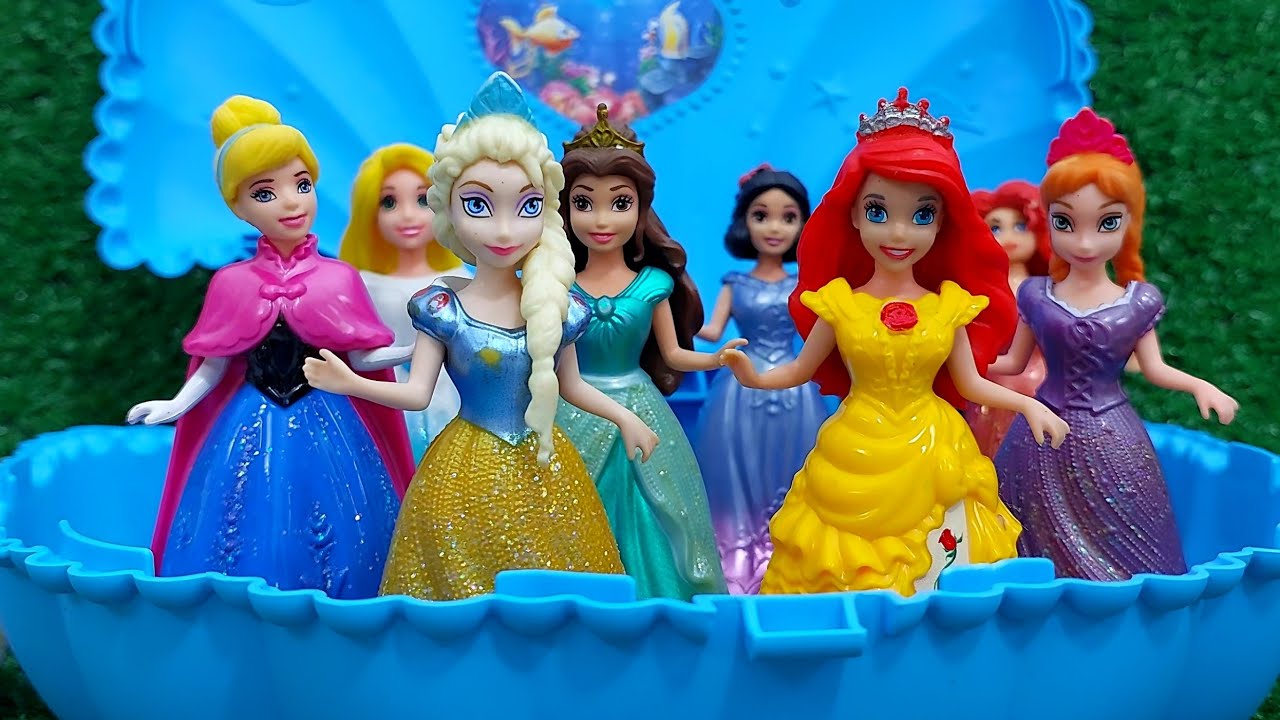 75 Minutes Disney princesses Mattel Collection ASMR Satisfying Unboxing ...