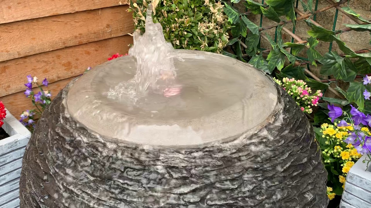 Slate Sphere Water Feature - YouTube