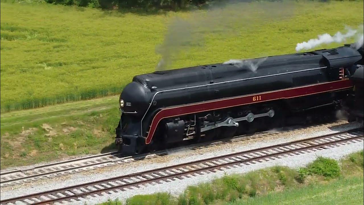 Norfolk and Western 611 Meets 475 at Groffs Grove - Strasburg Farewell Tour - YouTube