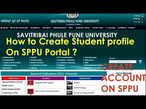 CREATE ACCOUNT ON SPPU_ How to create Student profile On SPPU Portal ...