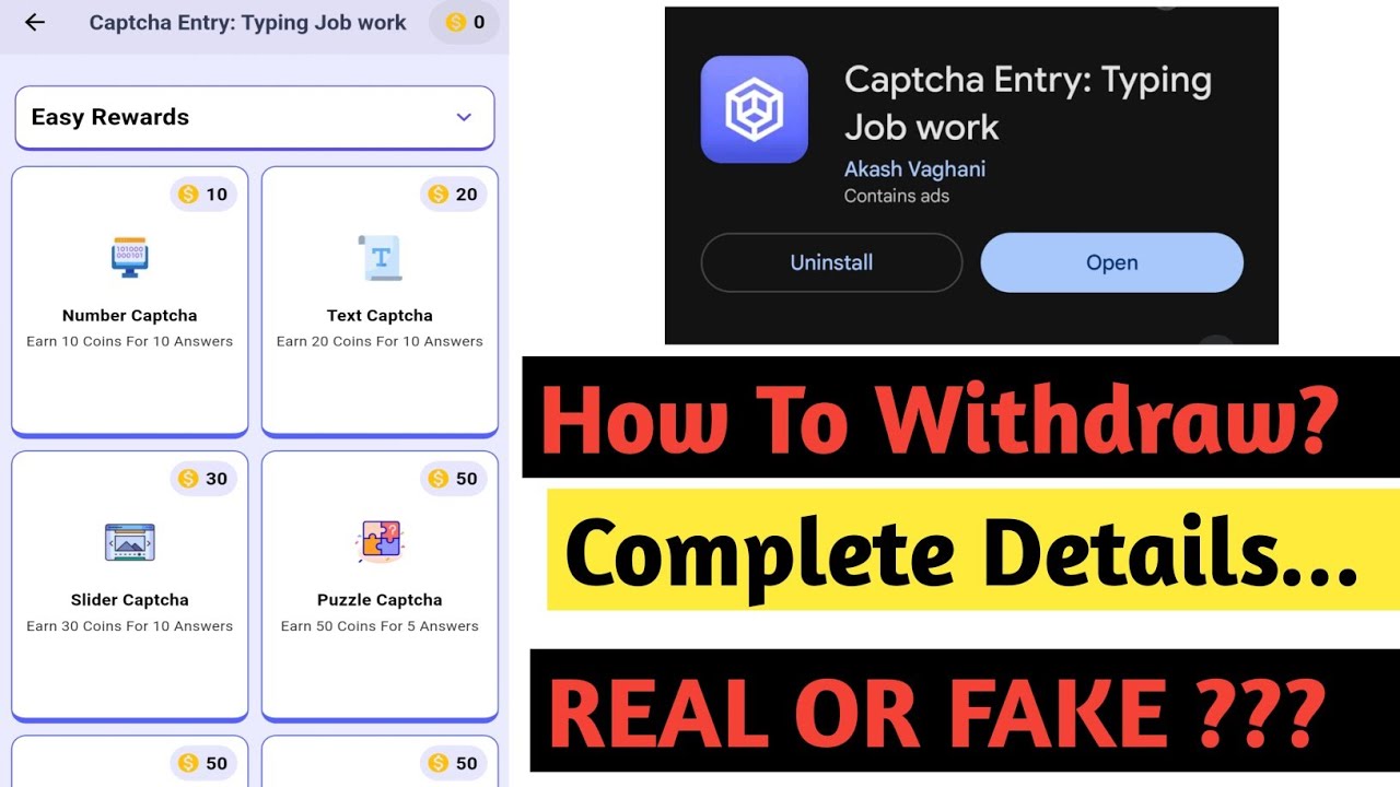 Captcha Entry Job Typing Work App Real Or Fake - Captcha Entry Job ...