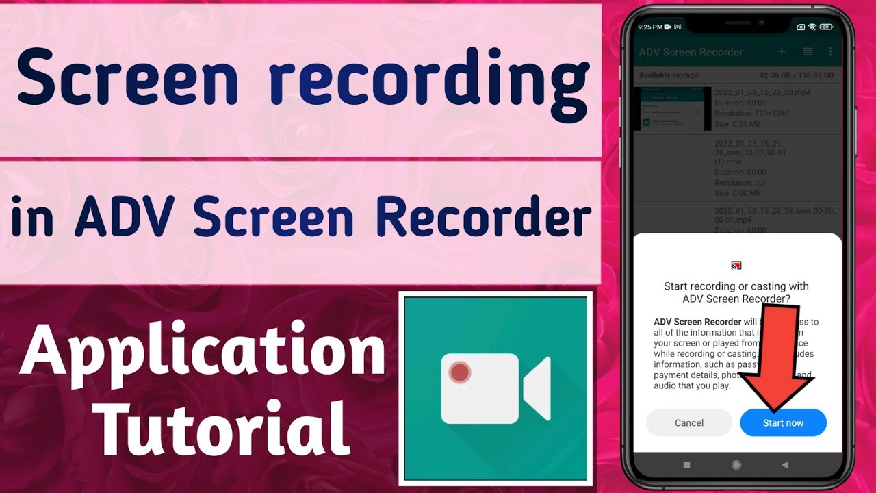 How to Do Screen Recording in ADV Screen Recorder App - YouTube