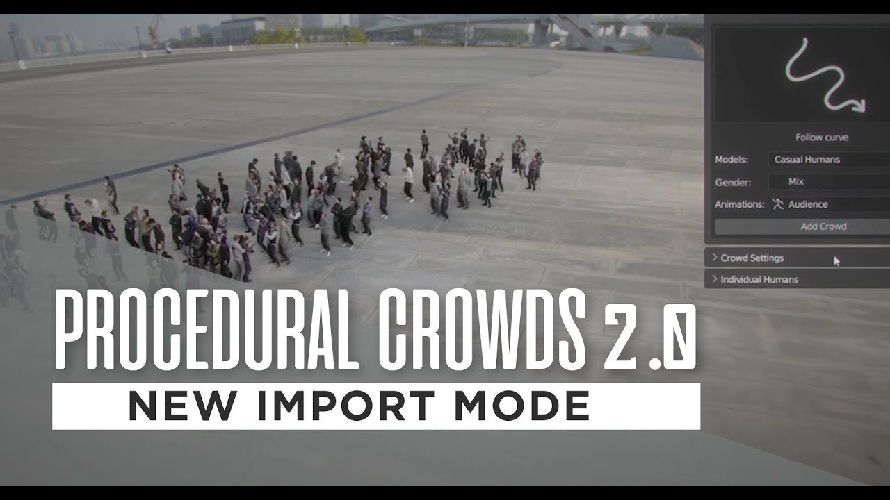 Procedural Crowds 2.0 - New import mode - YouTube