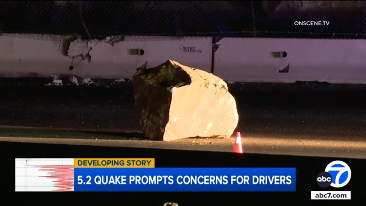 5.2 earthquake hits SoCal, shaking sends boulder crashing down on 5 ...