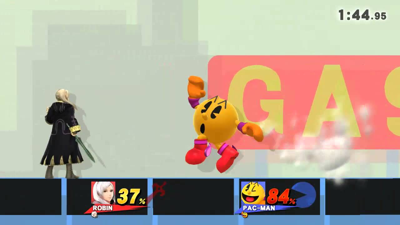 Robin vs Pac-Man 10/21/15 Smash into hydrant KO! - YouTube