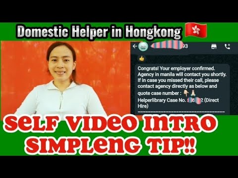 Self Video Introduction Sample// Simpleng Tip!! // Domestic Helper in ...