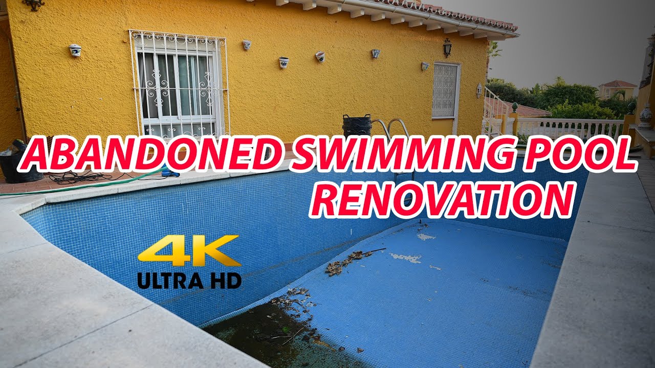 ABANDONDED and cracked swimming pool RENOVATION - YouTube