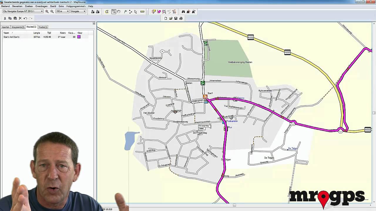 Garmin Mapsource - tips voor de routecommissaris - YouTube