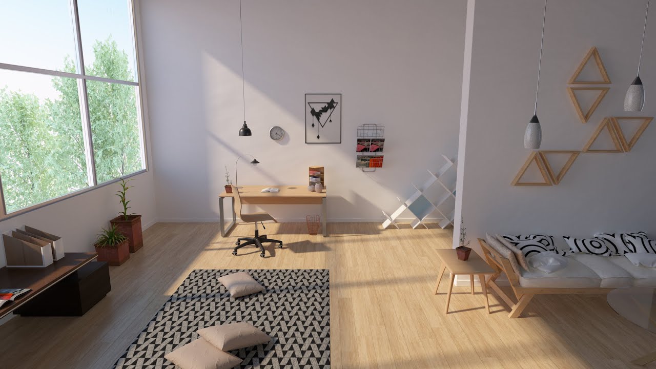 Cinema 4D tutorial Setup Interior Lighting Using Physical - YouTube