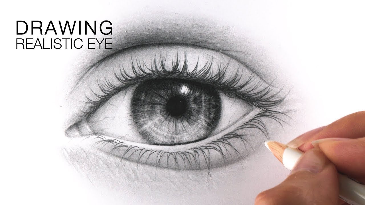 Drawing a REALISTIC EYE with graphite pencils - YouTube