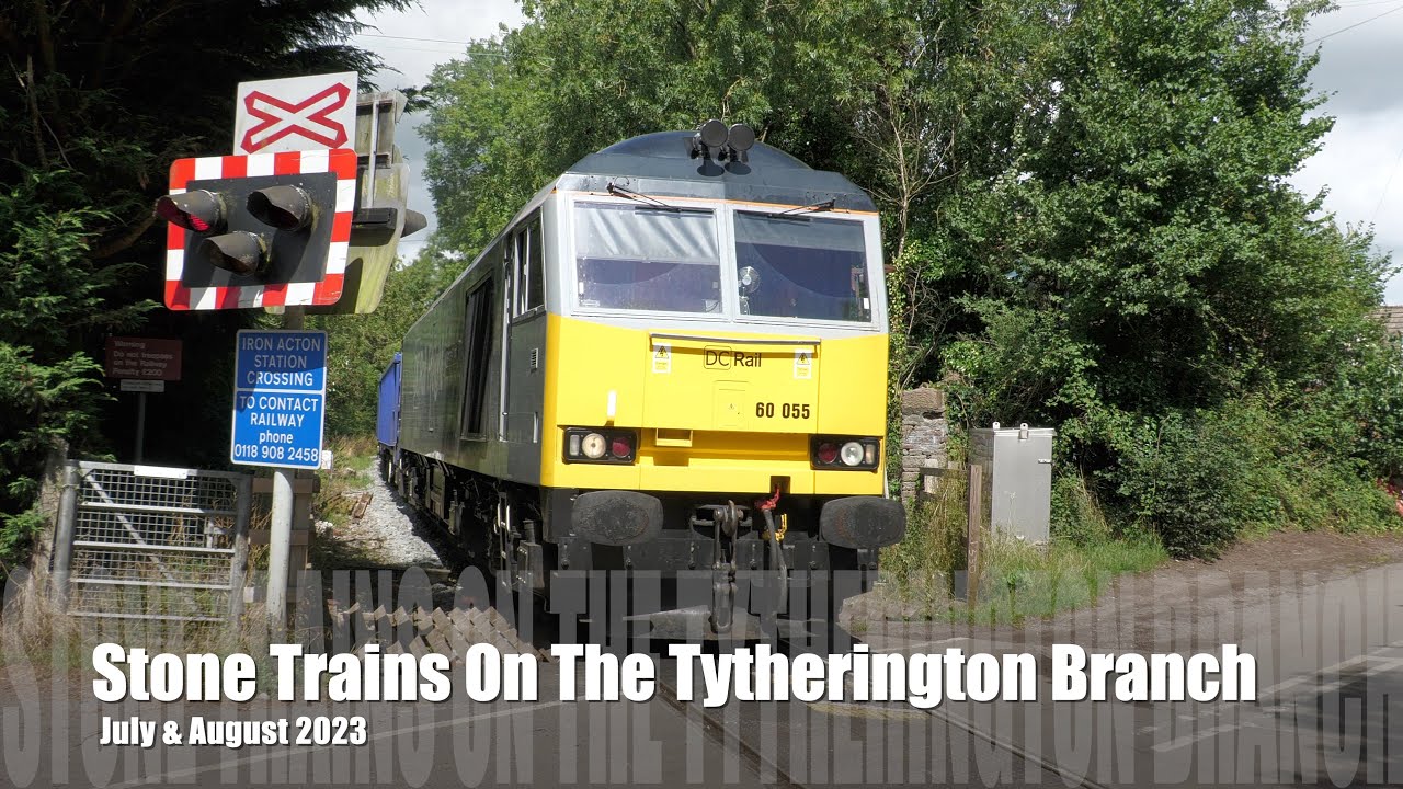 Stone Trains On The Tytherington Branch July & August 2023 - 4K - YouTube