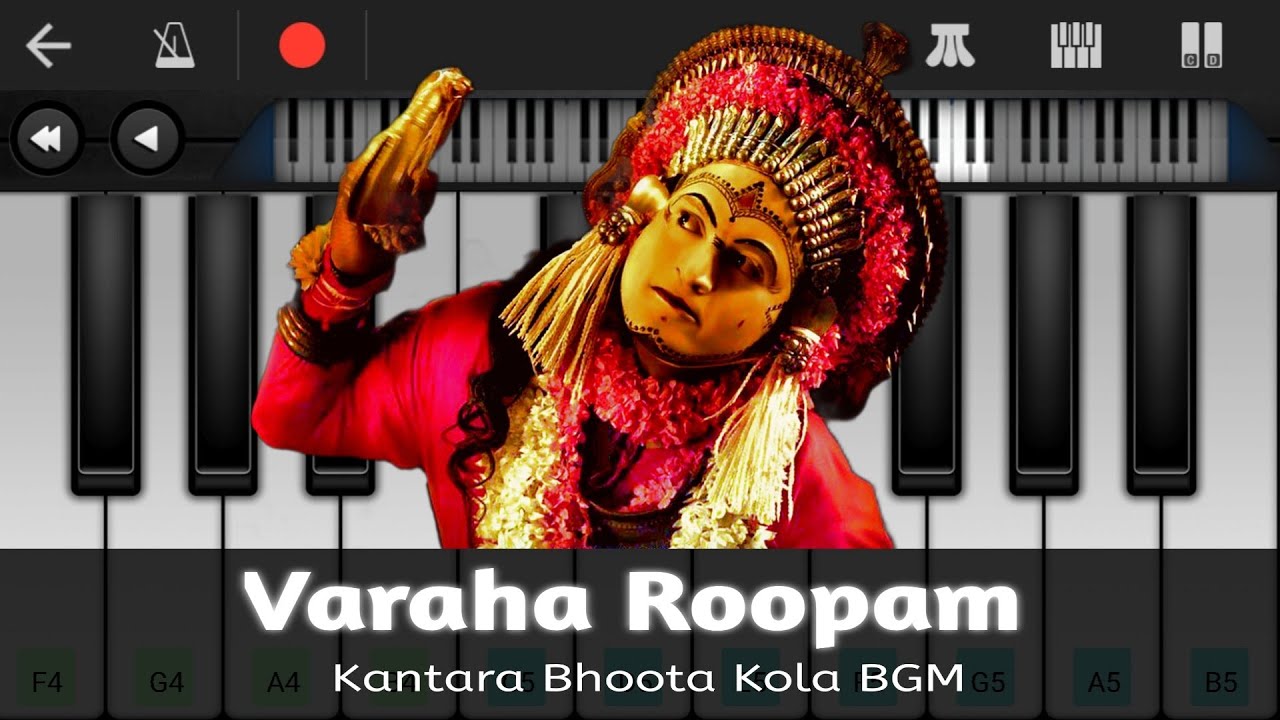 Varaha Roopam - Kantara Bhoota Kola BGM || Easy Piano Tutorial ...