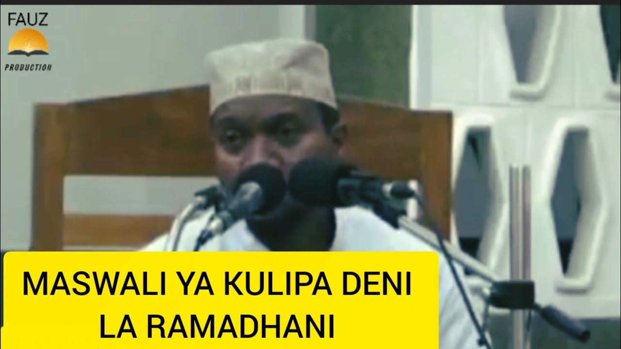 MASWALI YA KULIPA DENI LA RAMADHANI//DUKTUR ISLAM - YouTube