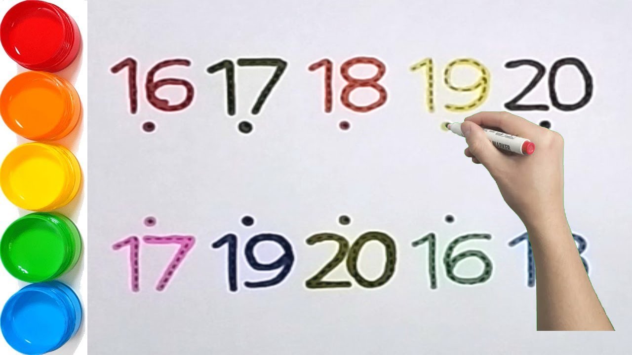 Learn Numbers | How to match number 16 17 18 19 20 | NB Arts - YouTube