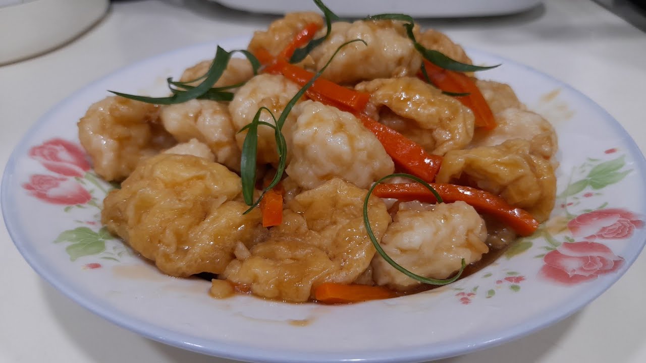 MINCED CUTTLEFISH WITH BEANCURD PUFFS RECIPE||YUMMY||CMV OFFICIAL - YouTube