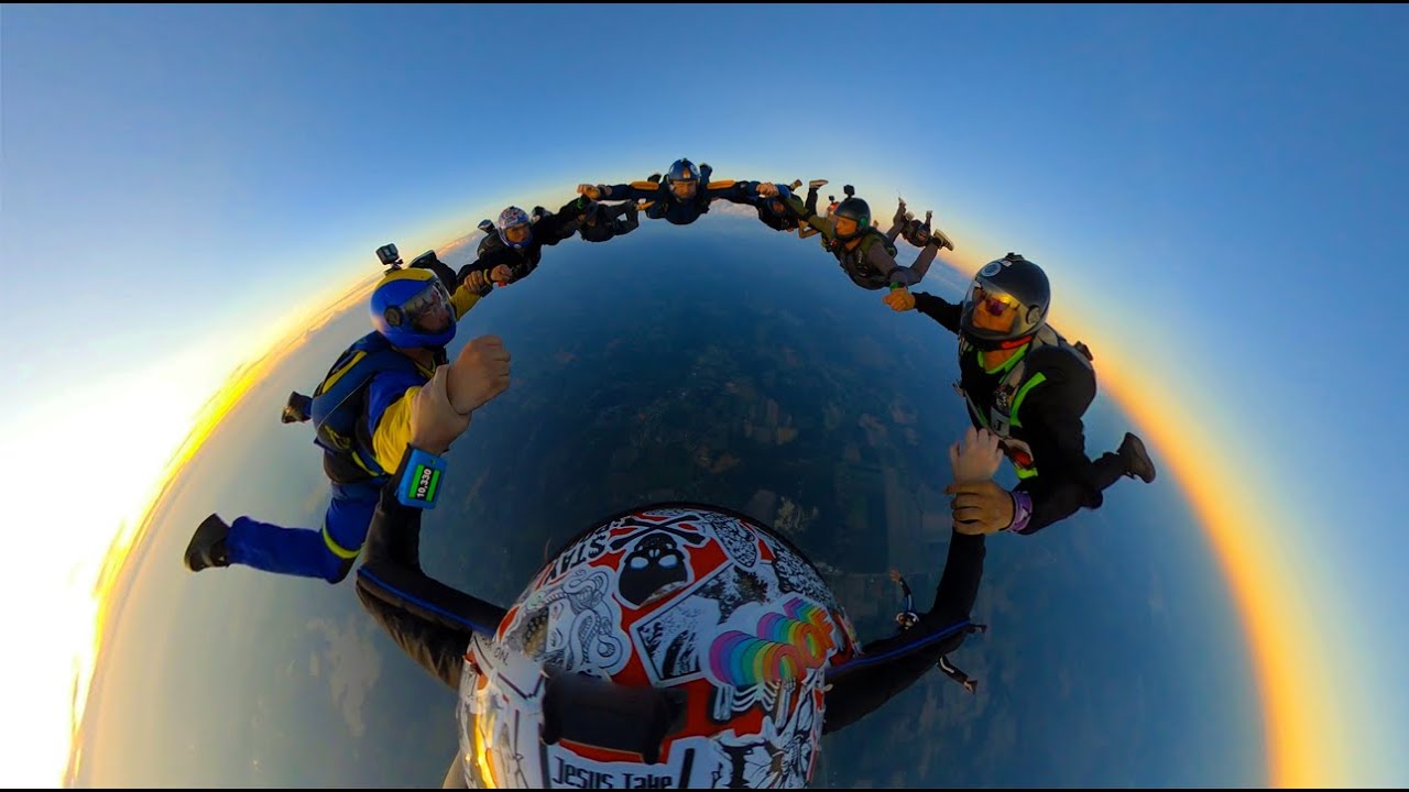 Sunset 20 way | Skydiving | Full 360 Video - YouTube
