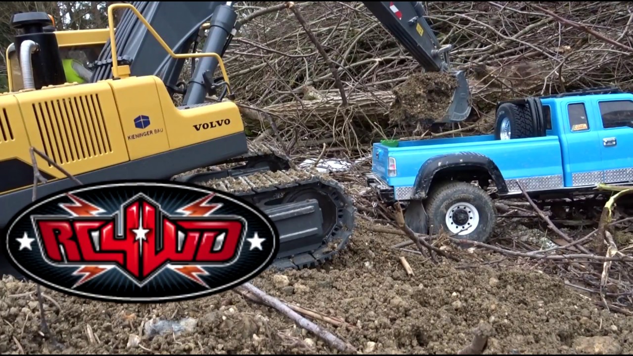 PG4L cross-rc, rc4wd excavator - YouTube