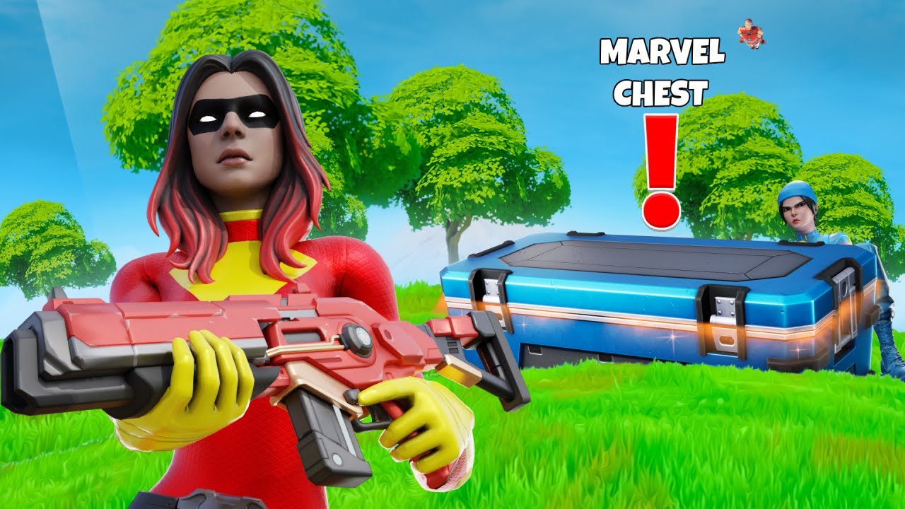 The *MARVEL* Chest Challenge in Fortnite! - YouTube