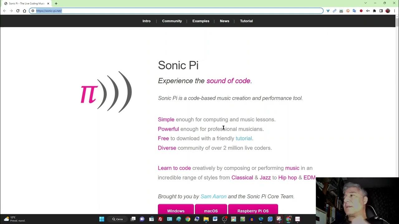 INTRODUZIONE LIVE CODING OTTENERE SONIC PI - YouTube
